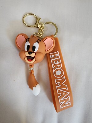 Tom and jerry - Jerry Mouse with tail hanging 3D Rubber Keychain | eBay