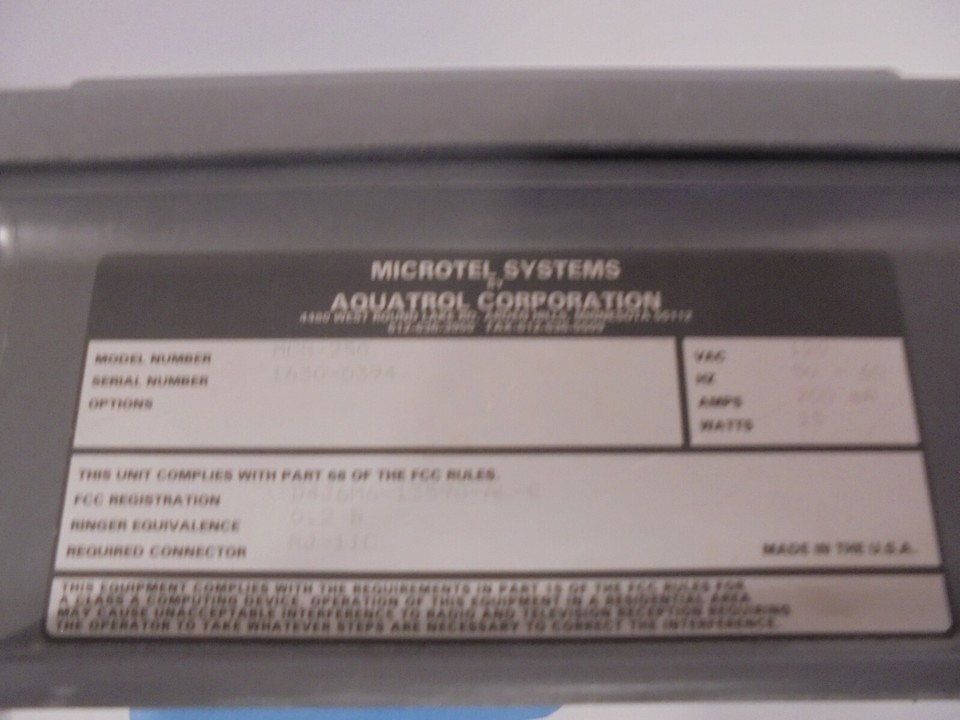 Microtel MCS-250 Autodialer Real Voice Message Unit w/ Manuals | eBay