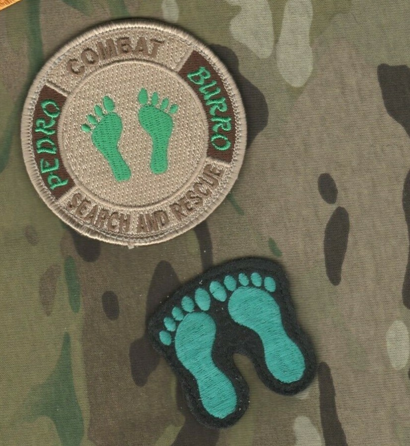AFSOC PEDRO PJ PARARESCUE velkrö 2-PATCH: COMBAT SEARCH & RESCUE GREEN ...
