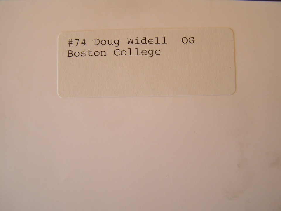 Glossy Press Photo Doug Widell Boston College Football Player #74 | eBay