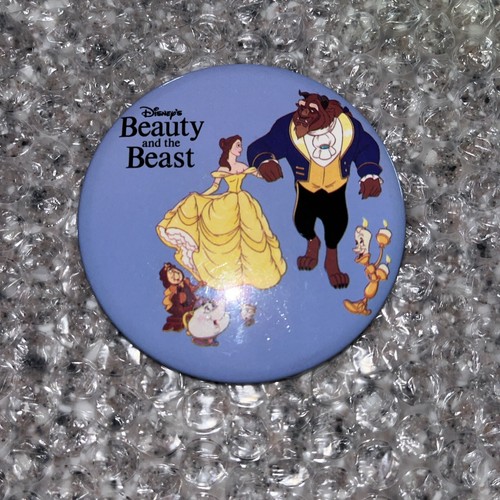 Vintage Disney Beauty and the Beast 3" Pinback Button | eBay
