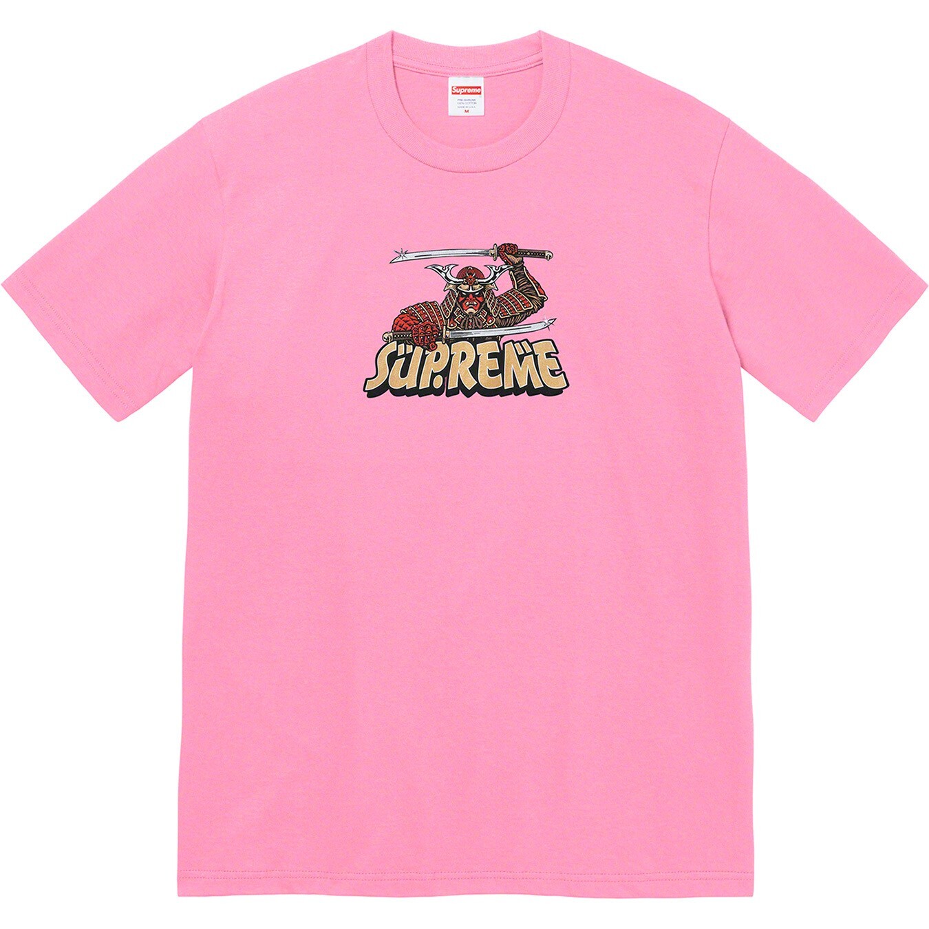 Supreme SAMURAI Tee size SMALL S in Pink brand new AW21 Week 1 T-shirt ...