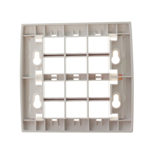 MOLEX WSY-00015-02 SYNERGY DOUBLE-GANG WALL-PLATE FACE-PLATE 12-PORT ...