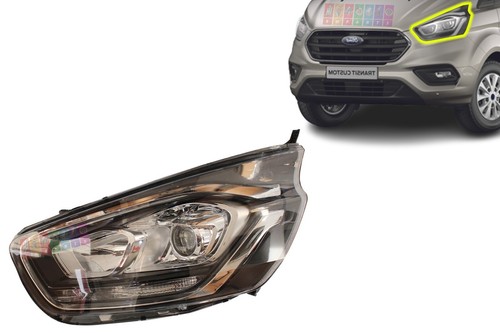Front Headlight For Ford Transit Custom Headlamp N/S PROJECTOR 2019 ...