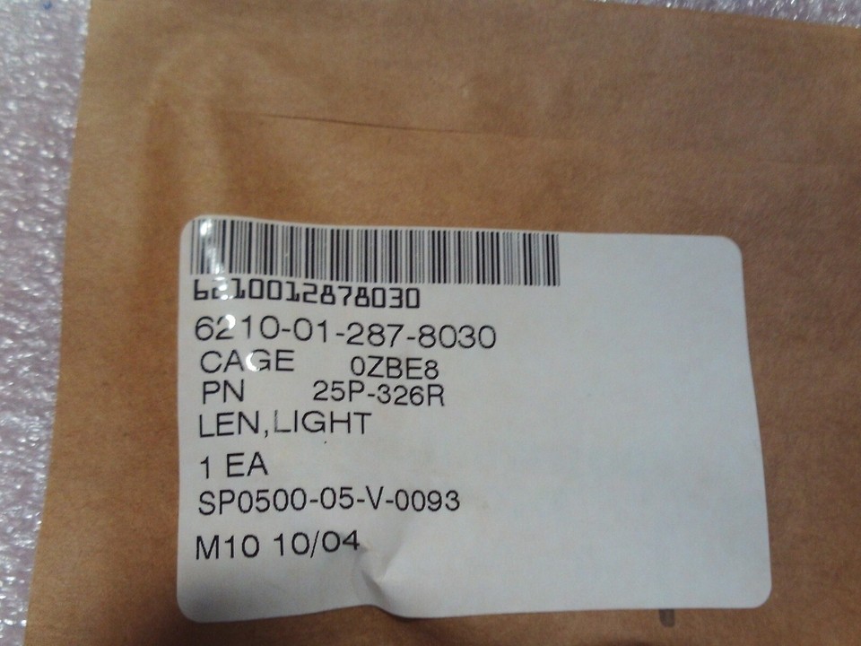 CHICAGO MINIATURE RED LENS FLUTED DONE # 25P-326R NSN: 6210-01-287-8030 ...