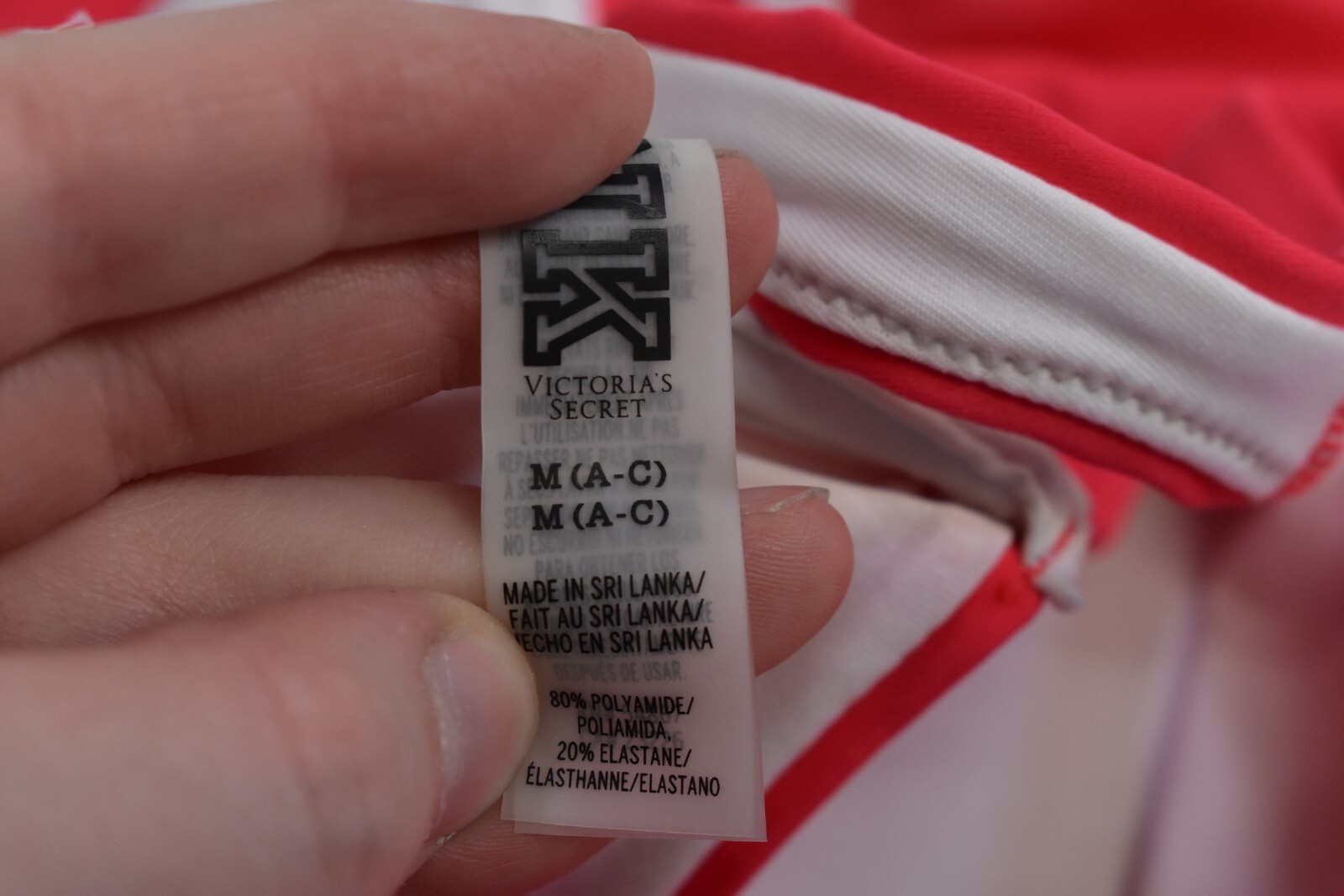 Pink Victorias Secret Womens Red Beach Squad Racerback Swimwear Bikini ...