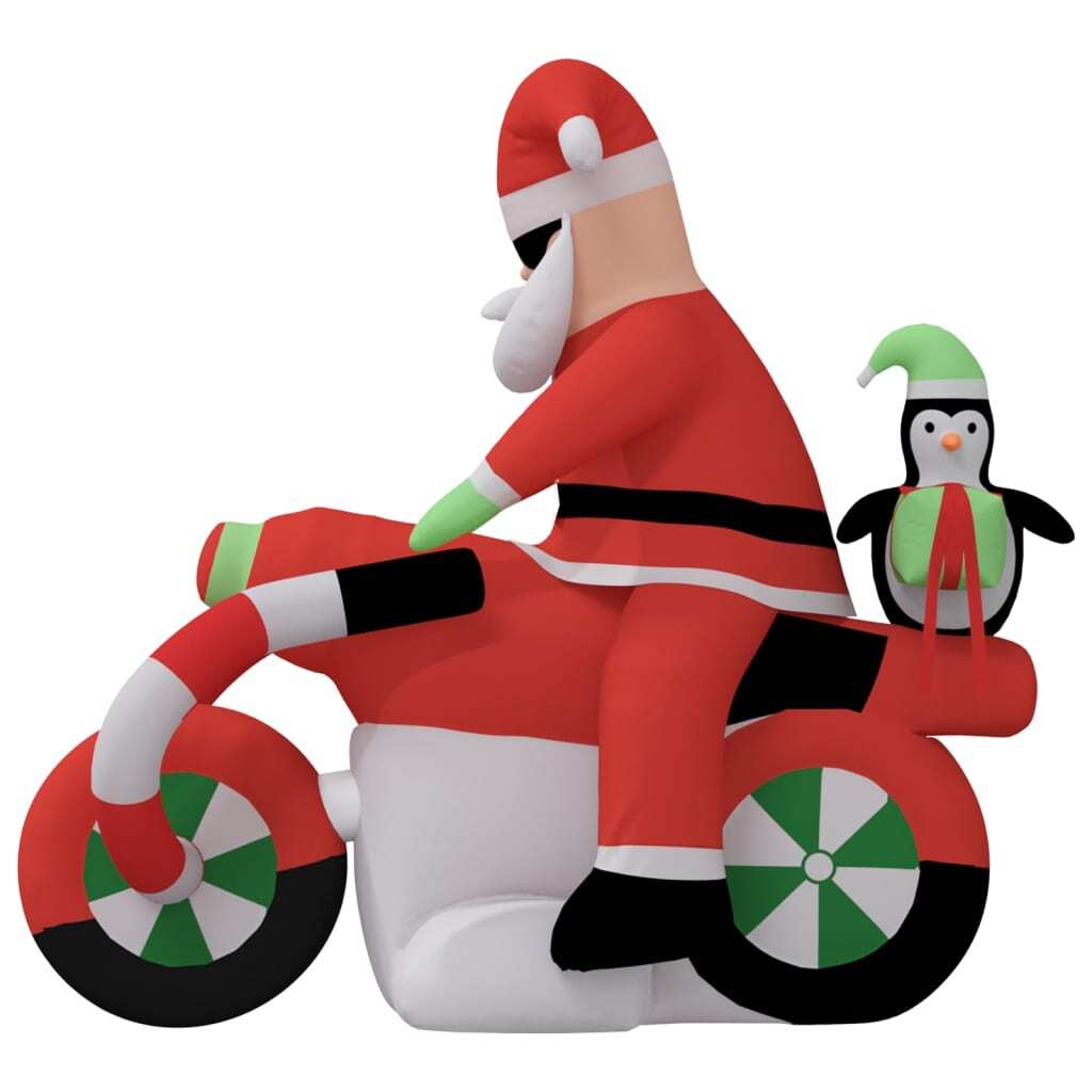 vidaXL Christmas Inflatable Santa on Motorcycle LED 158 cm AU BFS | eBay