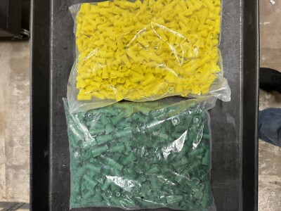 Green And Yellow Wire Connectors Bulk Pack Of 500 Winged Twist On Wire ...