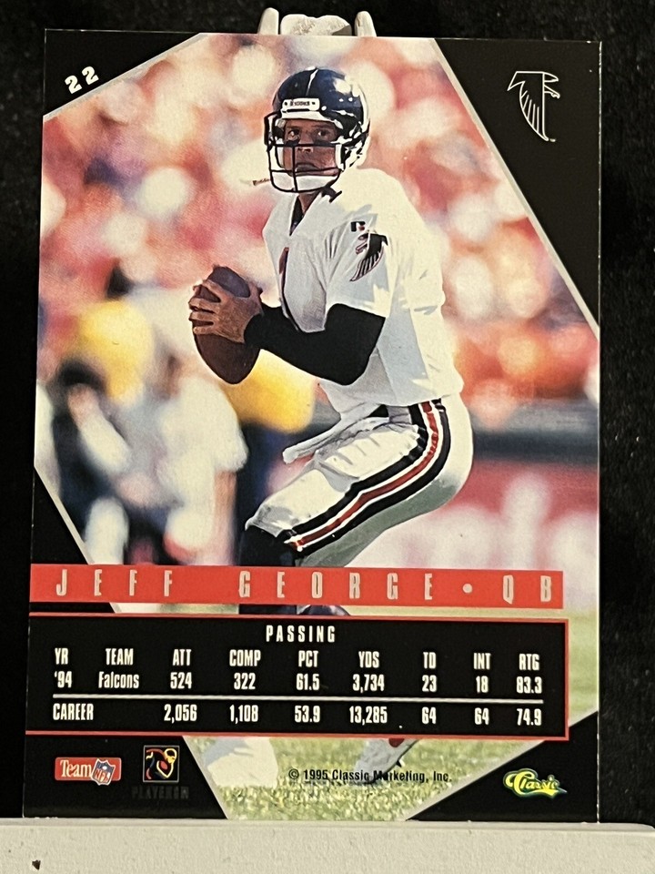 1995 Images Live Atlanta Falcons #22 Jeff George Football NFL Card | eBay
