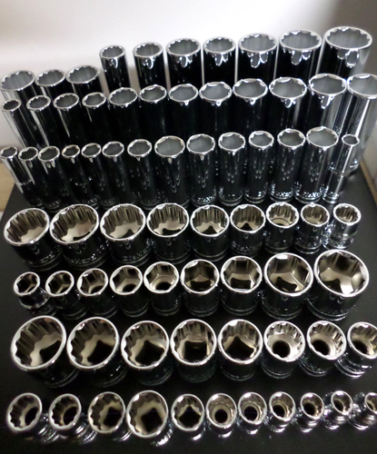 NEW DieHard 73pc 1/2" 3/8" 1/4" Socket Set, 6pt and 12pt, Shallow ...