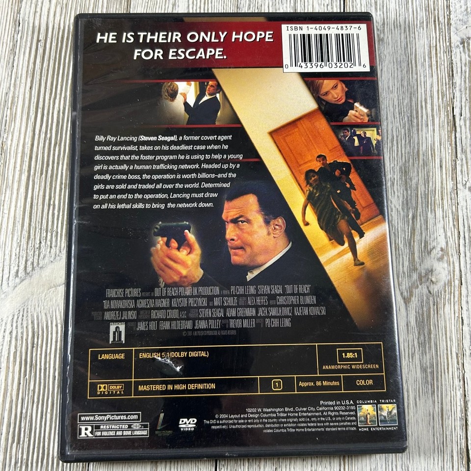 Out of Reach DVD 2004 Steven Seagal Action Thriller R Rated | eBay