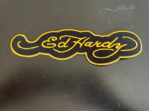 Ed Hardy Large Logo Patch Black Yellow Jacket | eBay
