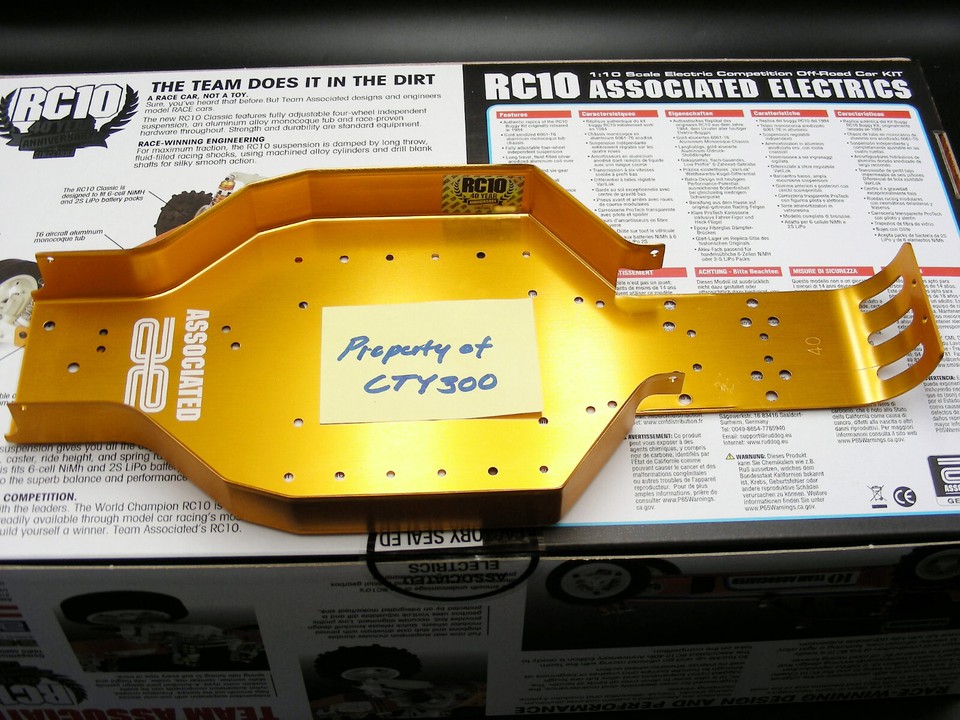 Team Associated RC10 Classic 40th Anniversary #0453 Gold Tub Chassis ...