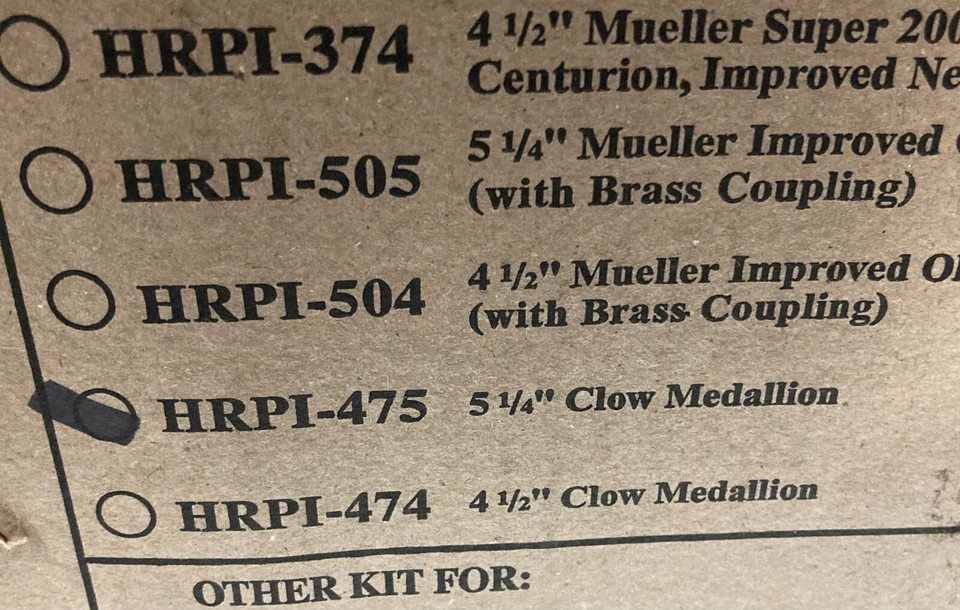 Hydrant Repair Parts, Inc, HRPI-475 5 1/4'' Clow Medallion | eBay
