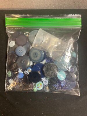 Lot of Vintage Blue Buttons | eBay