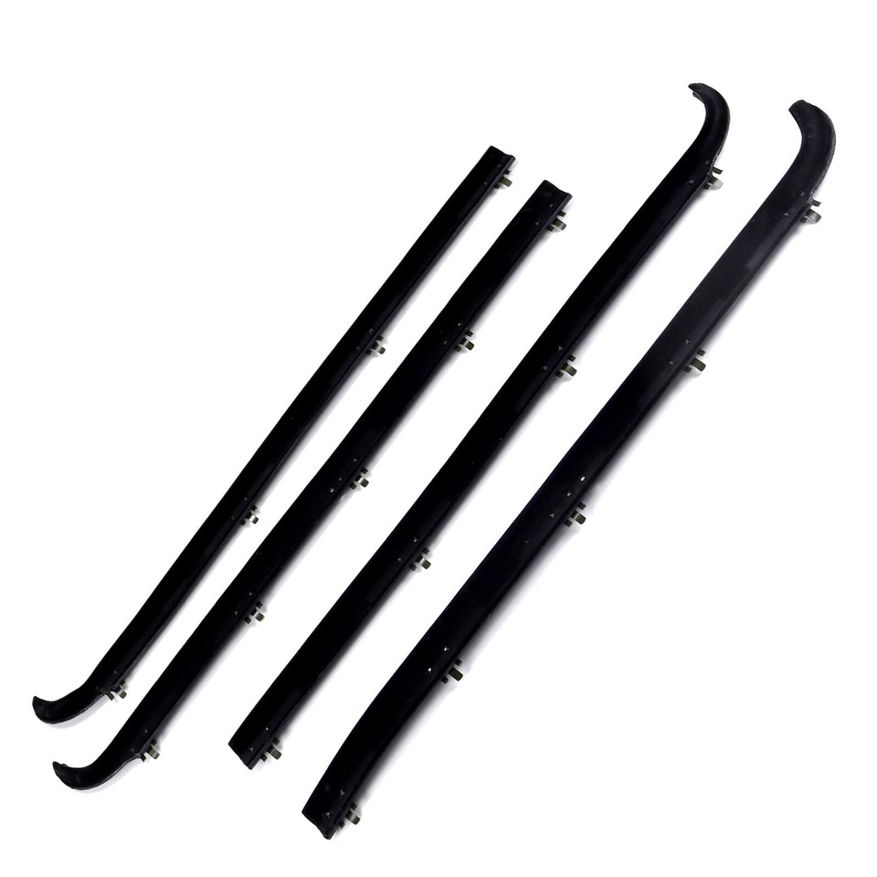 Front Inner & Outer Car Window Sweep Felt Trim Seal Weatherstrip Kit ...