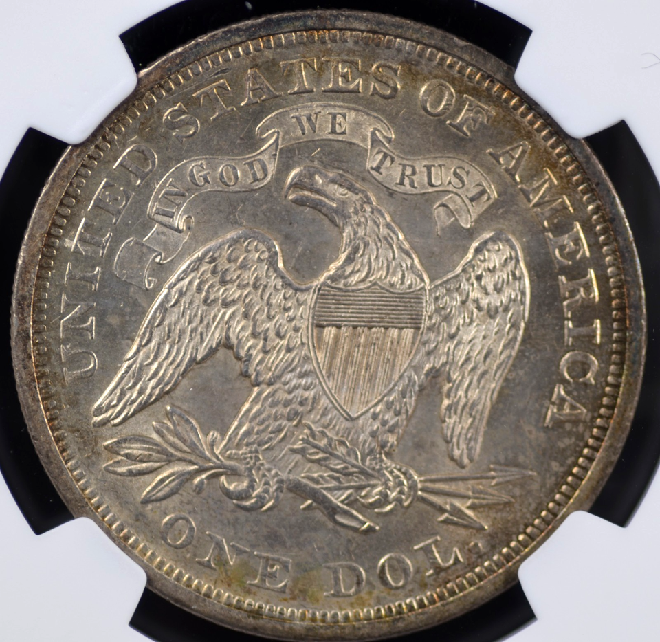 1871 SEATED LIBERTY "WITH MOTTO" DOLLAR NGC MS 61, AN INEXPLICABLE ...