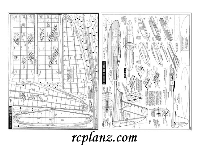 R/C AIRPLANE PLANS & PATTERNS: Thermic 100" Wingspan - RC Glider | eBay