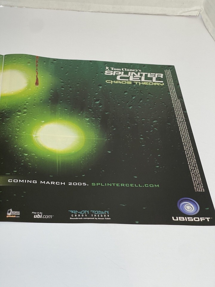Splinter Cell: Chaos Theory PS2 Playstation 2 Xbox Gamecube 2002 Poster ...