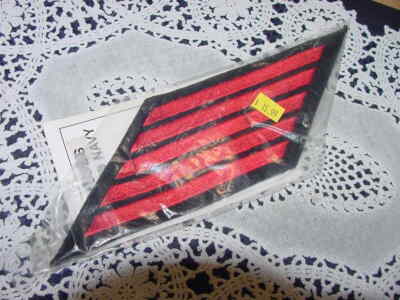 US Navy Vintage 20 Year Service Stripe Black / Red Patch ( Just One ...