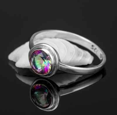 Fire Mystic Topaz Ring / 925 Silver Ring / Handmade / Statement /All SZ ...