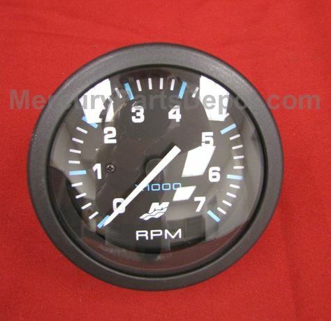 Mercury OUTBOARD Analog Gauge Set - Black 7k Tachometer Trim Fuel Hours ...