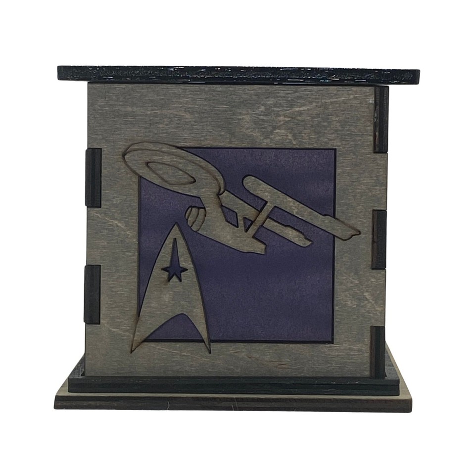 Star Trek Decorative Light Up Box | 5in Cubed Shelf Home Décor ...