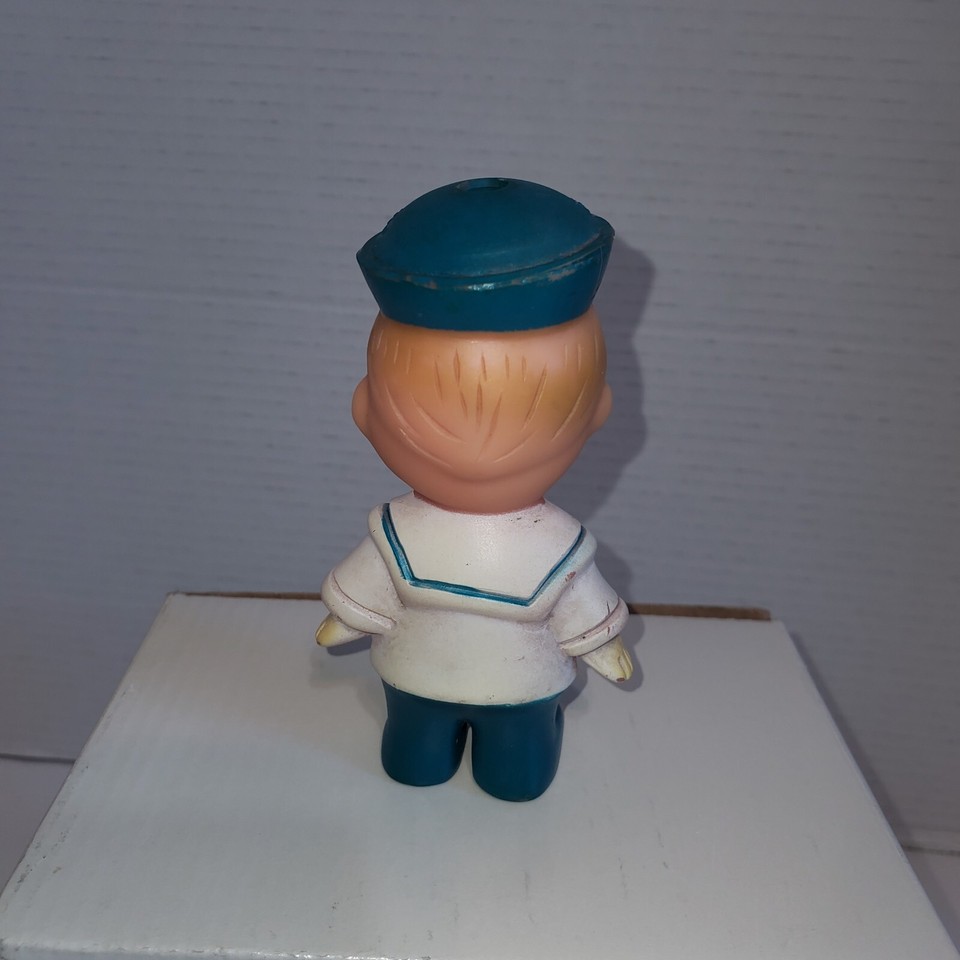Vintage Stahlwood Toy Co. Little Sailor Skipper Boy Rubber Squeak Toy ...