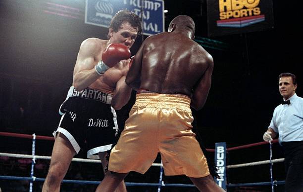 Doug De Witt Throws A Punch Against James Toney 2 Old Boxing Photo ...