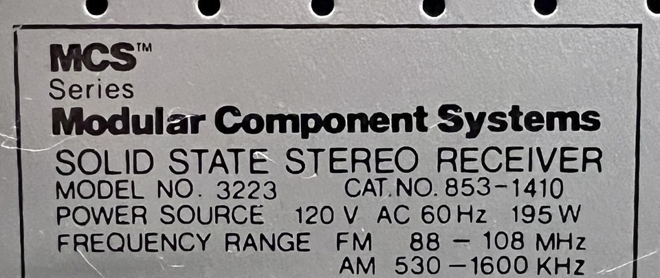 Vintage MCS 3223, 23W Stereo Receiver, 1970s, Fully Serviced. | eBay