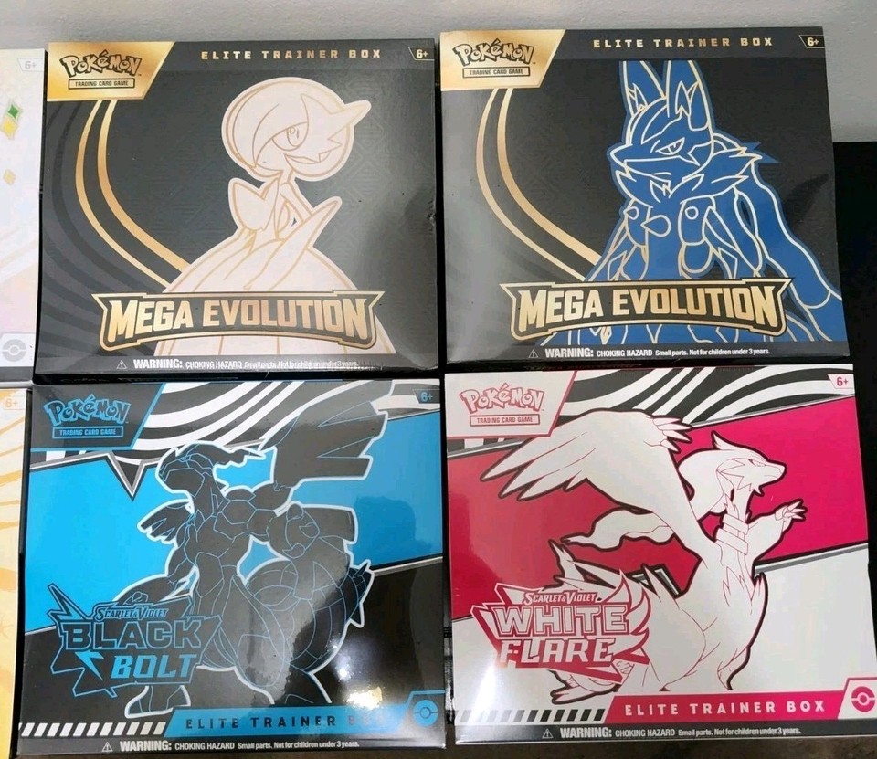 Pokémon 8 ETB Brilliant Stars PC/ Prismatic/Mega Evolution/Black Bolt ...