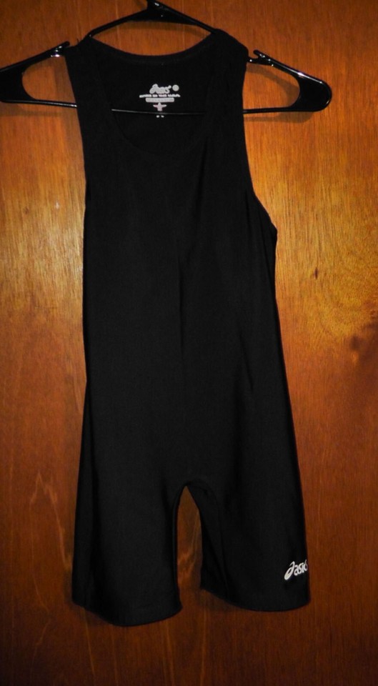 Asics Men's Vintage Shiny Spandex Black Wrestling Singlet S | eBay