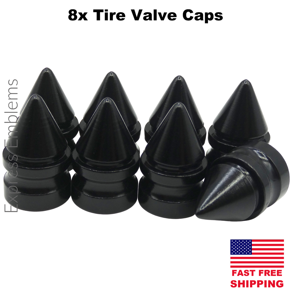 8x Spike Wheel Tire Valve Stem Caps For Car, Truck Universal Fitting ...