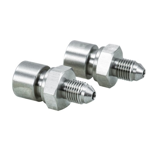 Set of 2 Brake Line Adapter Fitting -3 AN To 3/16" Inverted Flare 3AN ...