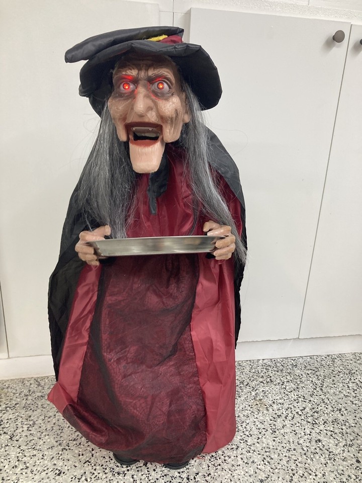 Halloween Witch Animatronics Scary Trick Or Treat Greeter 3ft | eBay