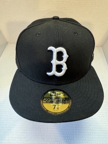 Boston Red Sox BOS MLB Authentic New Era 59FIFTY Fitted Cap - B/W 5950 ...