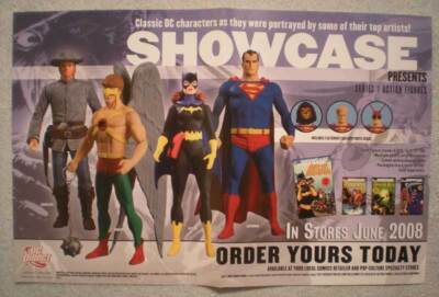 SHOWCASE PRESENTS Promo Poster, 17x11, 2008, Superman, Unused, more DC ...