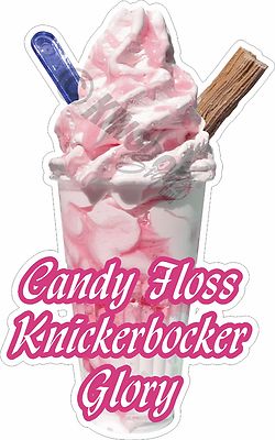 KNICKERBOCKER GLORY CANDY FLOSS, ICE CREAM, STICKER DECAL CUT | eBay UK