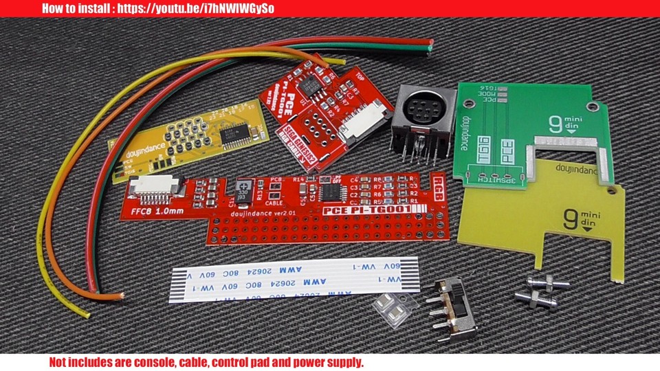 Assembly kit PC Engine PI-TG001 Csync RGB Region Free Sega Genesis 2 ...