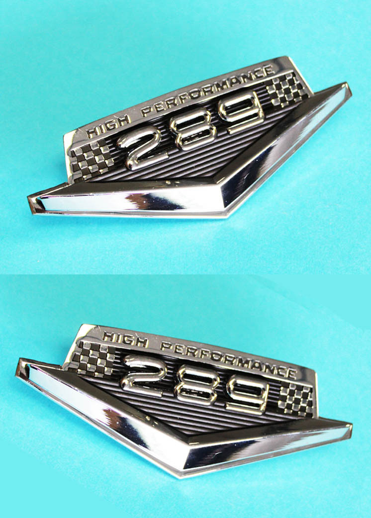 NEW! 1965-1966 Ford Mustang 289 HIPO Fender Emblem Set both Left and ...
