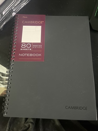 Cambridge Limited Notebook, 9-1/2” X 6-5/8”, 80 Sheet Business ...