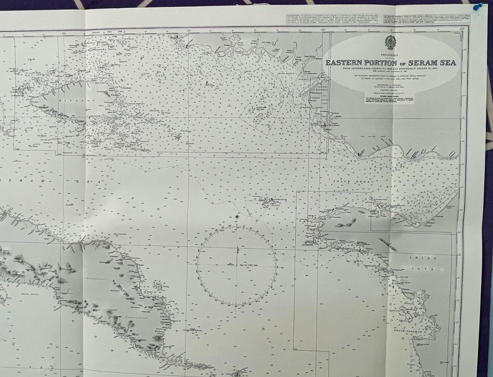 Admiralty 3242 Indonesia Eastren Portion Of Seram Sea Vintage Map ...