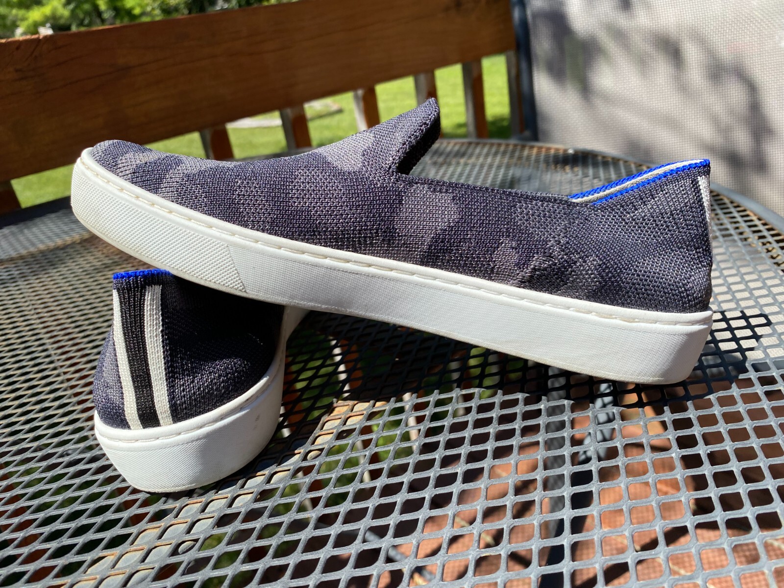 Rothys Original The Sneaker Slip On Shoes Gray Camo T… - Gem