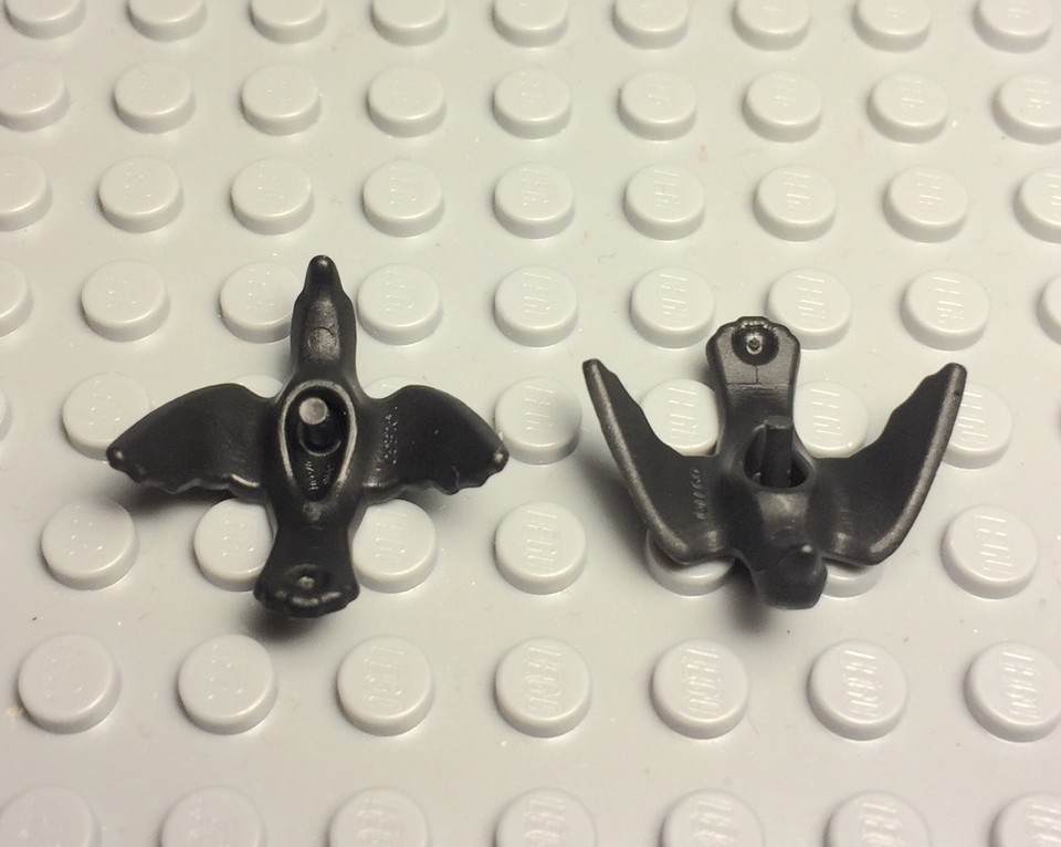 Lego 2 Mini Figures Black Plume Bird Raven,Halloween Animal Crow with ...