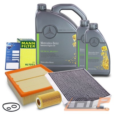 INSPEKTIONSPAKET + MOTORÖL FÜR MERCEDES A B-KLASSE W176 W246 CLA GLA ...