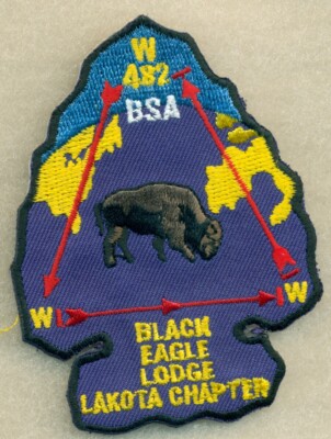 * OA - Black Eagle Lodge 482, Lakota Chapter Patch, Brown/Black Buffalo ...
