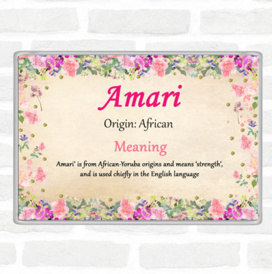 Amari Name Meaning Jumbo Fridge Magnet Floral | eBay UK