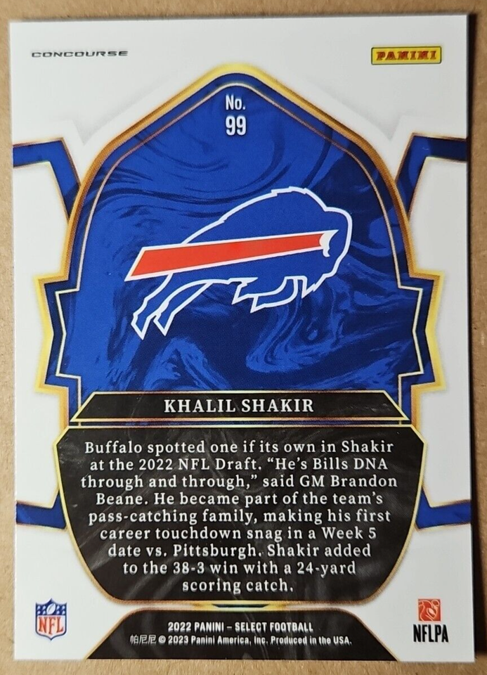 2022 Select Khalil Shakir Concourse Rookie #99 Buffalo Bills RC ...