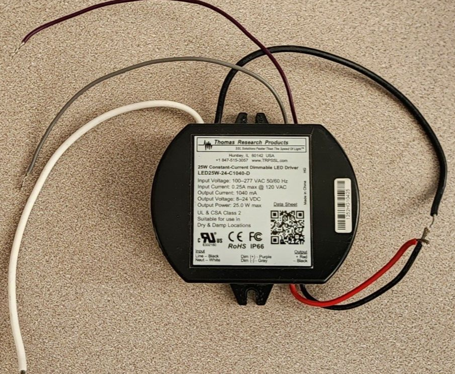 Thomas LED Power Supply Thomas 25W - Constant Current Power Supply For ...
