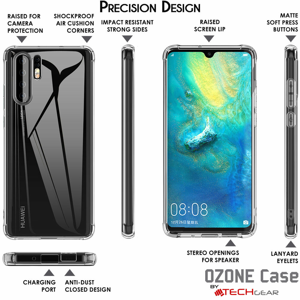 For Huawei P30 Pro / P30 TECHGEAR Premium Shock Proof Clear Gel Case ...